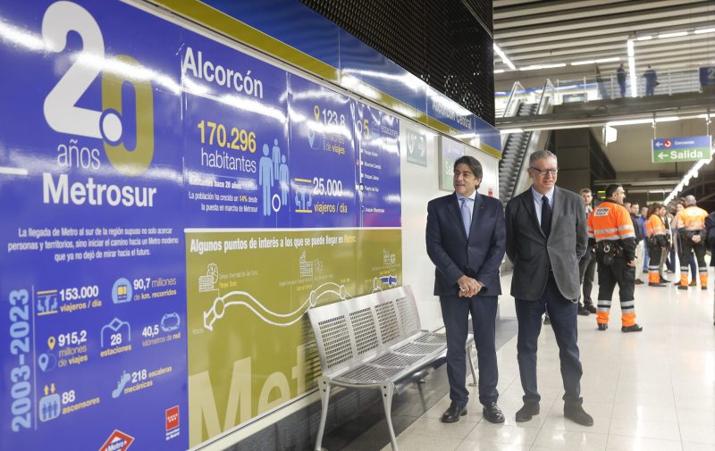 La Comunidad de Madrid celebra el 20º aniversario de Metrosur con un ...